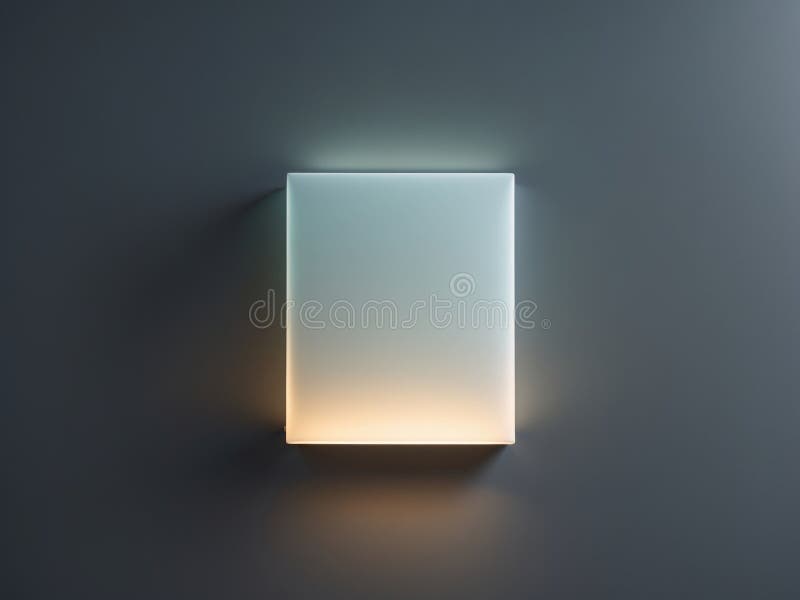 Stylish and Modern Square Light Featuring a Soft Gradient Glow for a ...