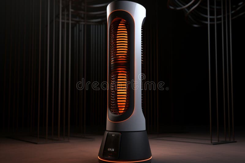 Stylish and Modern Tower Fans with Oscillation and Stock Illustration ...