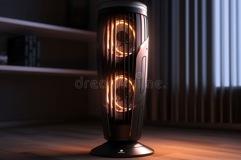 Stylish and Modern Tower Fans with Oscillation and Stock Illustration ...