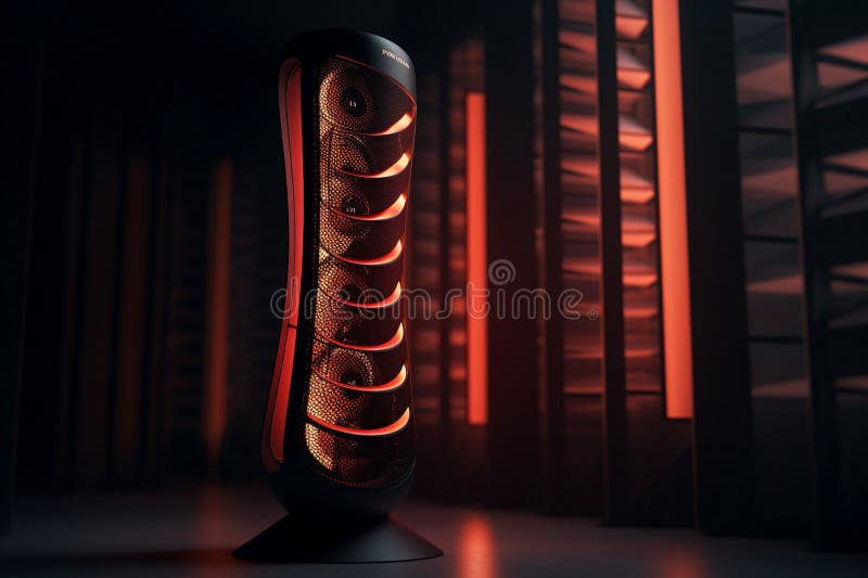 Stylish and Modern Tower Fans with Oscillation and Stock Illustration ...