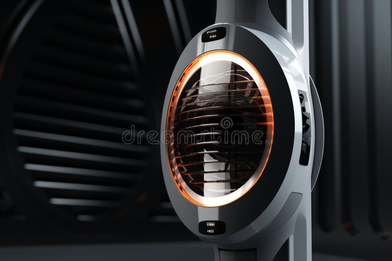 Stylish and Modern Tower Fans with Oscillation and Stock Illustration ...