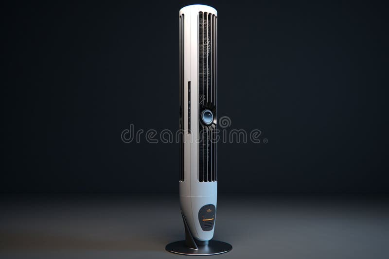 Stylish and Modern Tower Fans with Oscillation and Stock Illustration ...