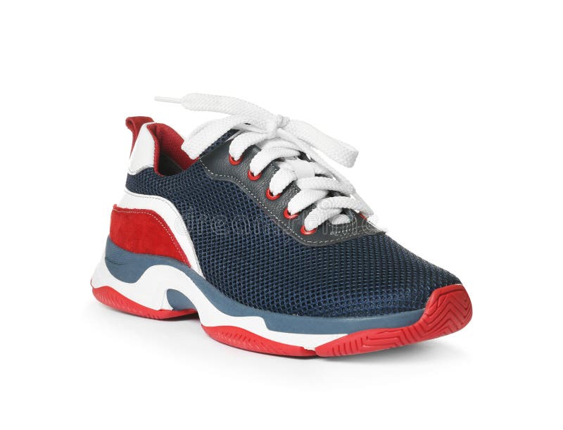 Training Shoe on White with Drop Shadow Stock Image - Image of drop ...