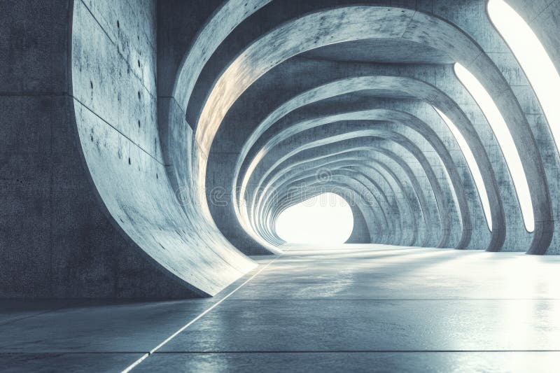 Stylish Modern Tunnel Interior Stock Photo - Image of infrastructure ...