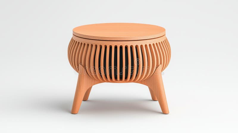 Stylish Modern Wooden Table with Unique Design Elements Stock ...