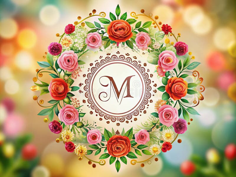 Stylish Monogram Frame Templates Circular Square Floral Designs for ...