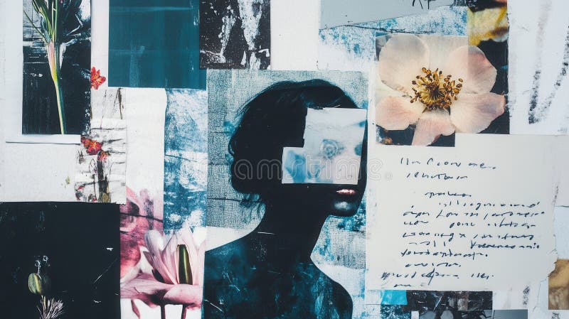 Stylish Mood Board Collage Showcasing Layered Textures and Creative ...