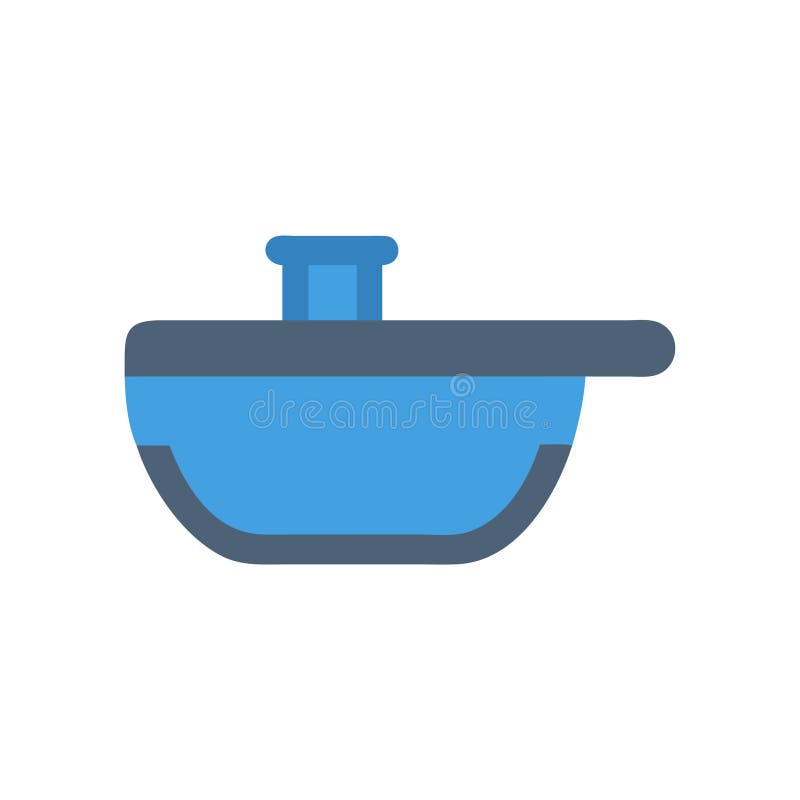 Stylish Mortar Pan Icon Illustration Stock Vector - Illustration of ...