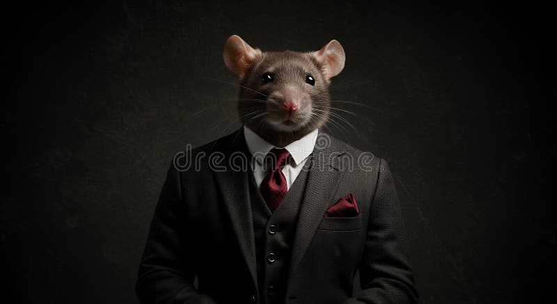 Stylish Mouse in Suit, Fashionable Anthropomorphic Animal Portrait ...