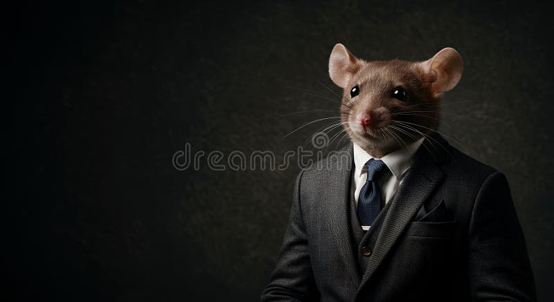 Stylish Mouse in Suit, Fashionable Anthropomorphic Animal Portrait ...