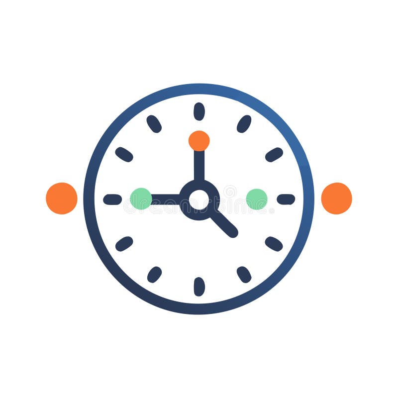 Stylish Multi-Dial Analog Clock Graphic Stock Illustration ...