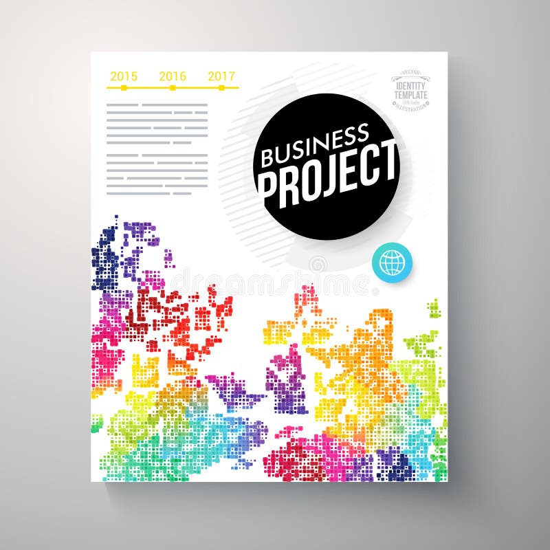 Stylish Multicolored Business Project Template Stock Vector ...