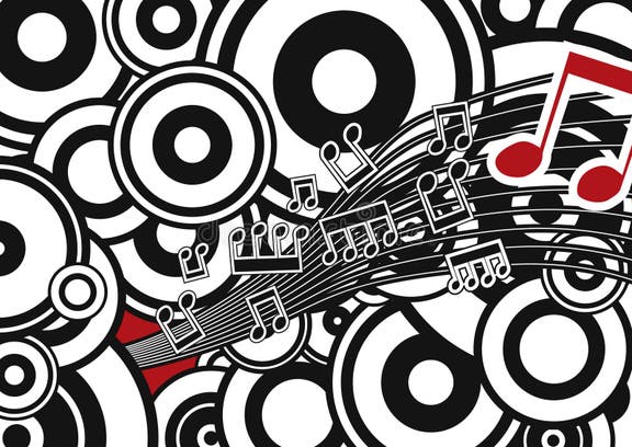 Stylish Music Background stock illustration. Illustration of rock ...