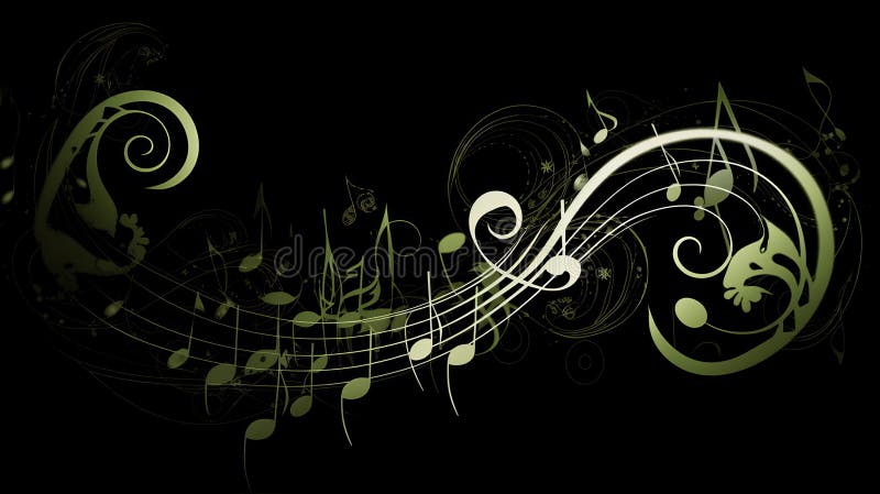 Stylish Music Background with Instruments and Musical Symbols - Made ...
