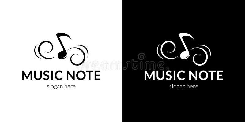 Stylish music note symbol stock vector. Illustration of emblem - 313070176