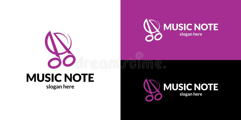Stylish music note symbol stock vector. Illustration of audio - 321849459