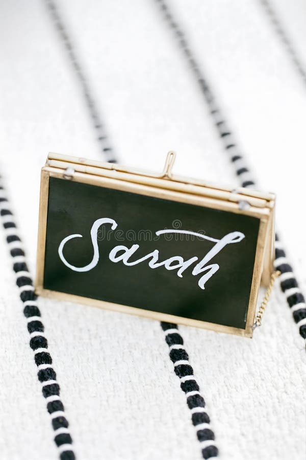 Elegant Name Sign for Sarah Displayed on a Textured Background with ...
