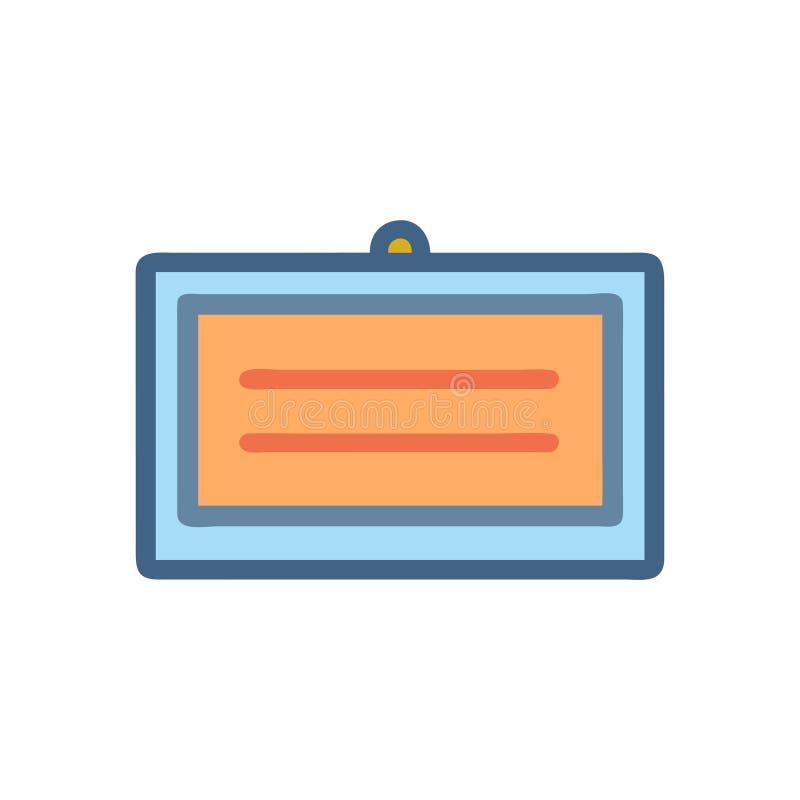 Stylish Nameplate Icon Design Stock Illustration - Illustration of ...