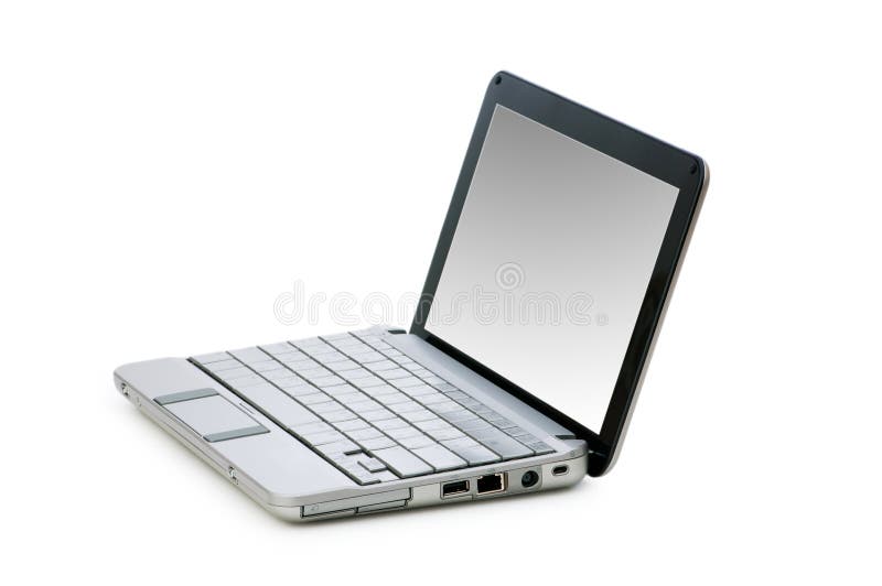 Netbook isolated on white stock photo. Image of technology - 12994950