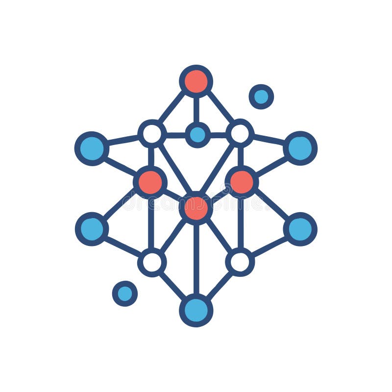 Stylish Neural Network Icon for Innovation Stock Image - Illustration ...