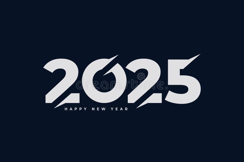 Stylish 2025 New Year Wishes Background Design Stock Vector ...