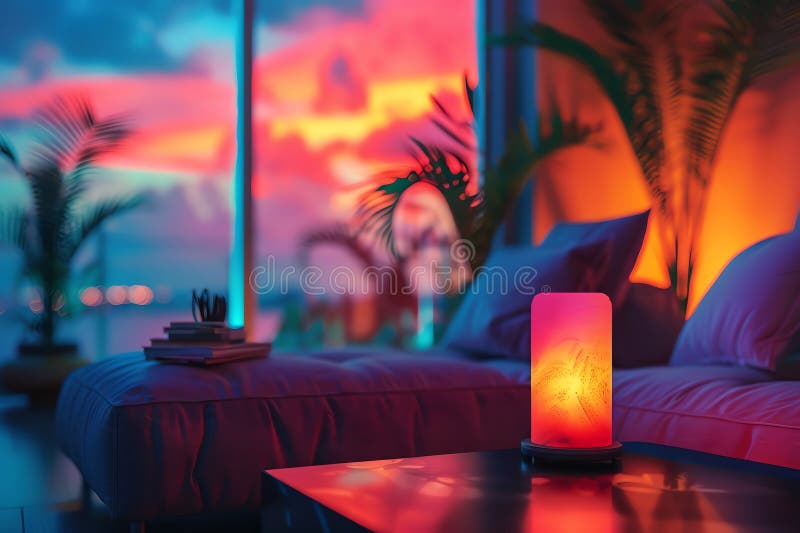 Stylish Night Lounge, Calm and Clear Setting, Background Space Stock ...