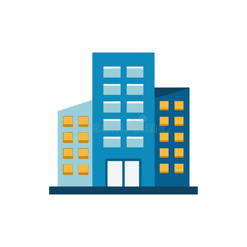 Stylish Office Building Icon for Design Projects Stock Photo ...