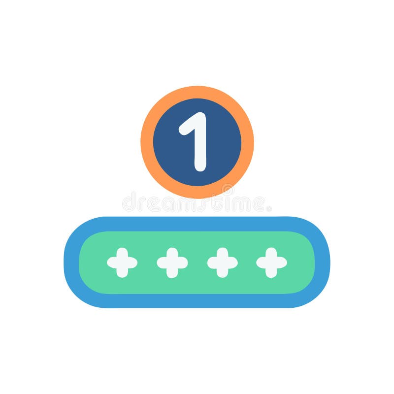 Stylish One-Time Password Icon Design Stock Illustration - Illustration ...