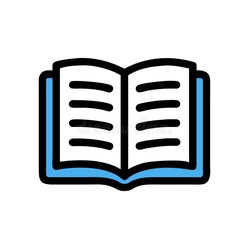 Stylish Open Book for Writing and Reflection Stock Illustration ...