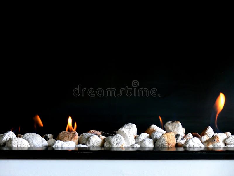 Stylish Open Fire stock photo. Image of black, modern - 24581086