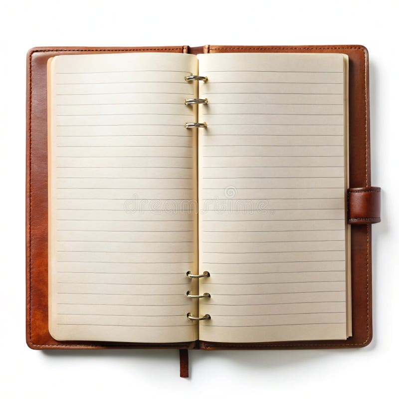 Blank Pages Notebook Template. Mockup for Notebooks with Lines Stock ...