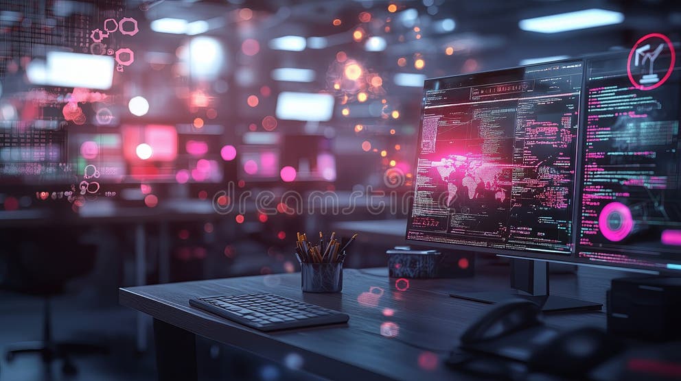 Stylish Open Workspace, Modern Technology and Creative Ambiance. it ...