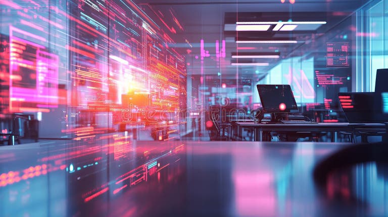 Stylish Open Workspace, Modern Technology and Creative Ambiance. it ...