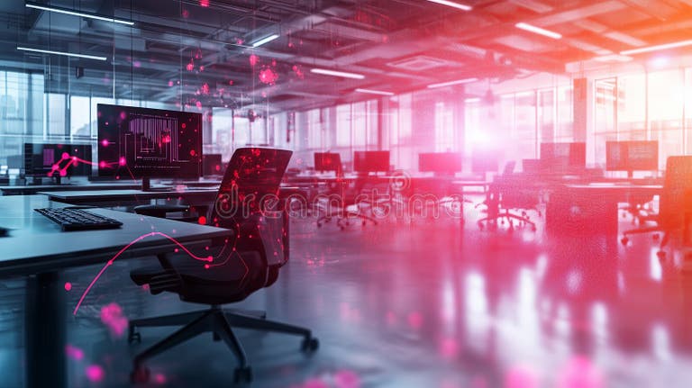 Stylish Open Workspace, Modern Technology and Creative Ambiance. it ...