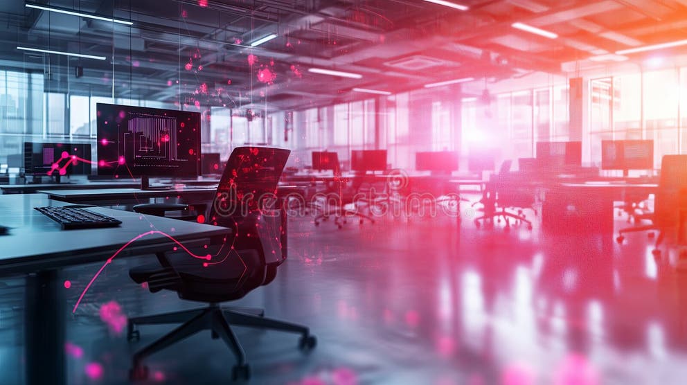 Stylish Open Workspace, Modern Technology and Creative Ambiance. it ...