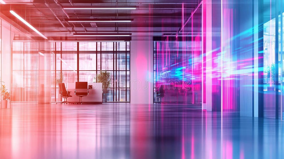 Stylish Open Workspace, Modern Technology and Creative Ambiance. it ...