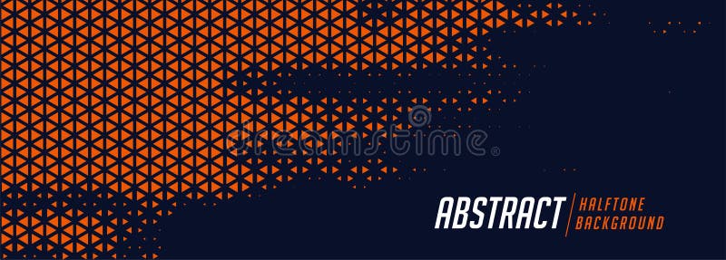 Stylish Orange Halftone Triangle Pattern Background Stock Vector ...