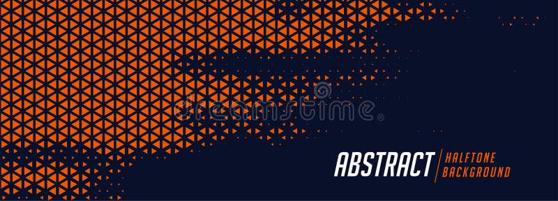Stylish Orange Halftone Triangle Pattern Background Stock Vector ...