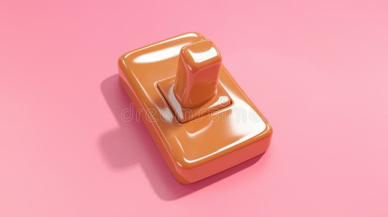 Stylish Orange Toggle Switch on a Smooth Pink Background, Adding a Pop ...