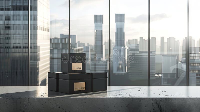 A Stylish Packaging Mockup Set Against a Chic Urban Backdrop Generated ...