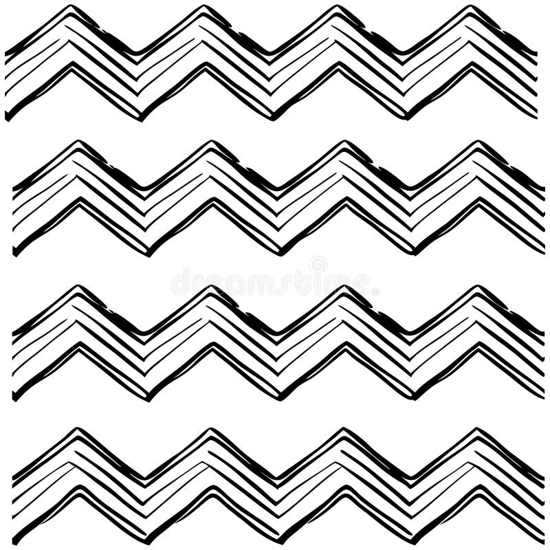 Painted Chevron Seamless Pattern Vector Design. Stock Illustration ...