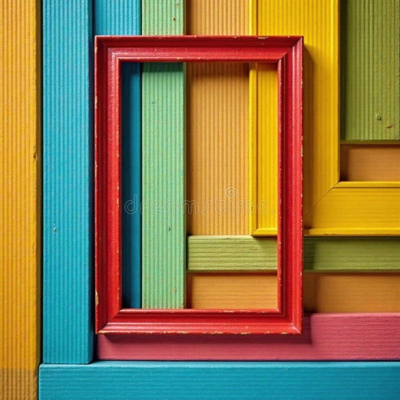 Stylish Painted Wooden Frames, Assorted Colors , Group, Black Stock ...