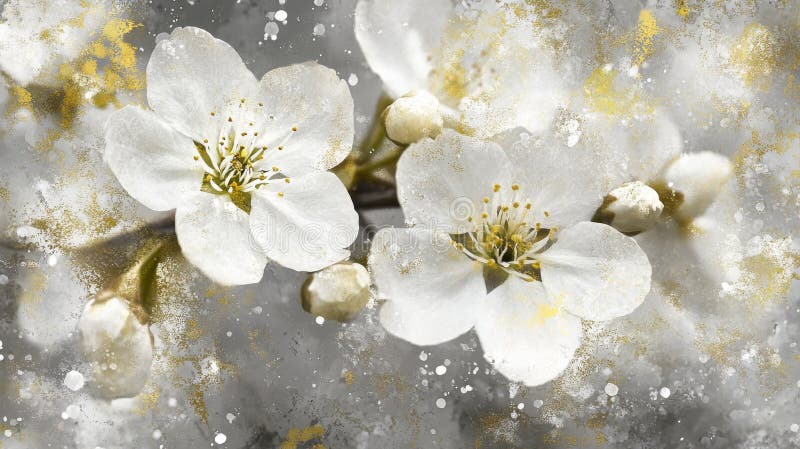 Stylish Pastel Floral Design Subtle Blooms Light Hues Stock Photos ...