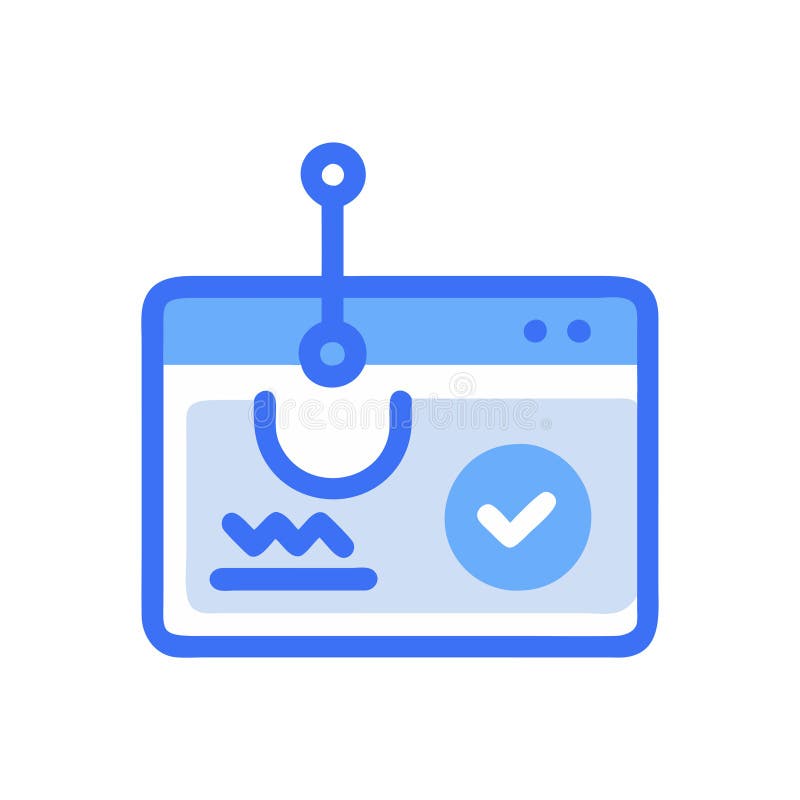 Stylish Phishing Protection Icon Stock Vector - Illustration of icon ...
