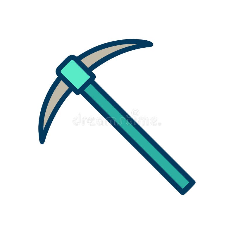 Stylish Pickaxe Icon Graphic Design Stock Illustration - Illustration ...