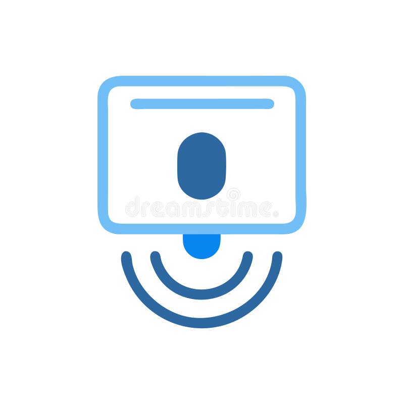 Stylish PIR Sensor Icon stock illustration. Illustration of detection ...