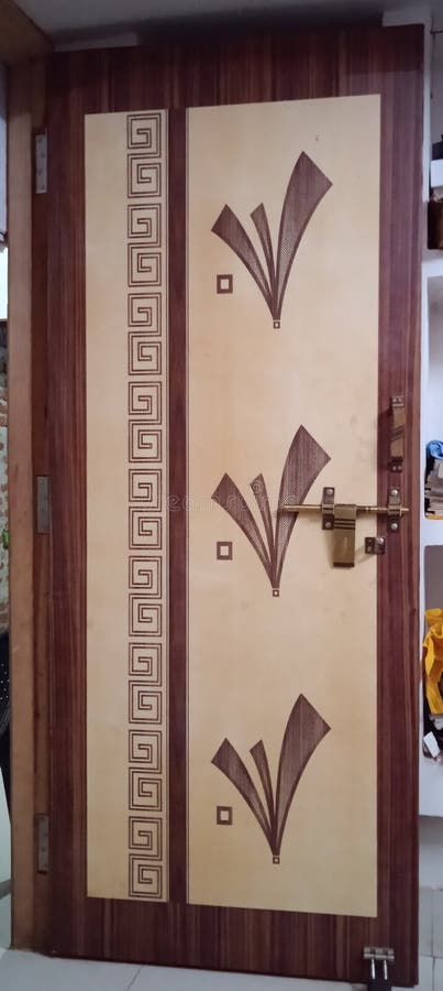 Stylish Plywood Door Design Stock Image - Image of stylish, plywood ...