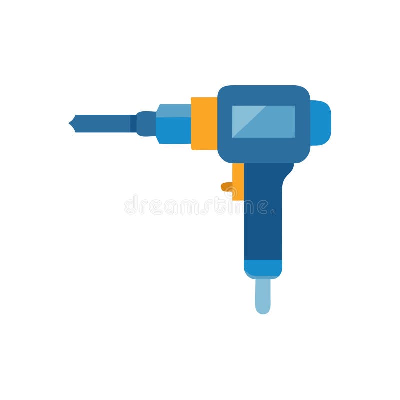 Stylish Pneumatic Drill Icon Artwork Stock Vector - Illustration of ...