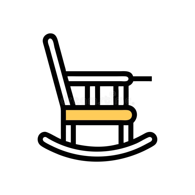 Stylish Porch Rocker for Outdoor Use Stock Vector - Illustration of ...