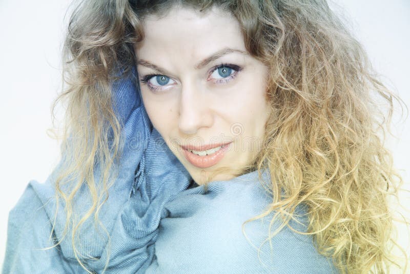 Stylish Portrait of a Beautiful Woman Stock Photo - Image of hair ...